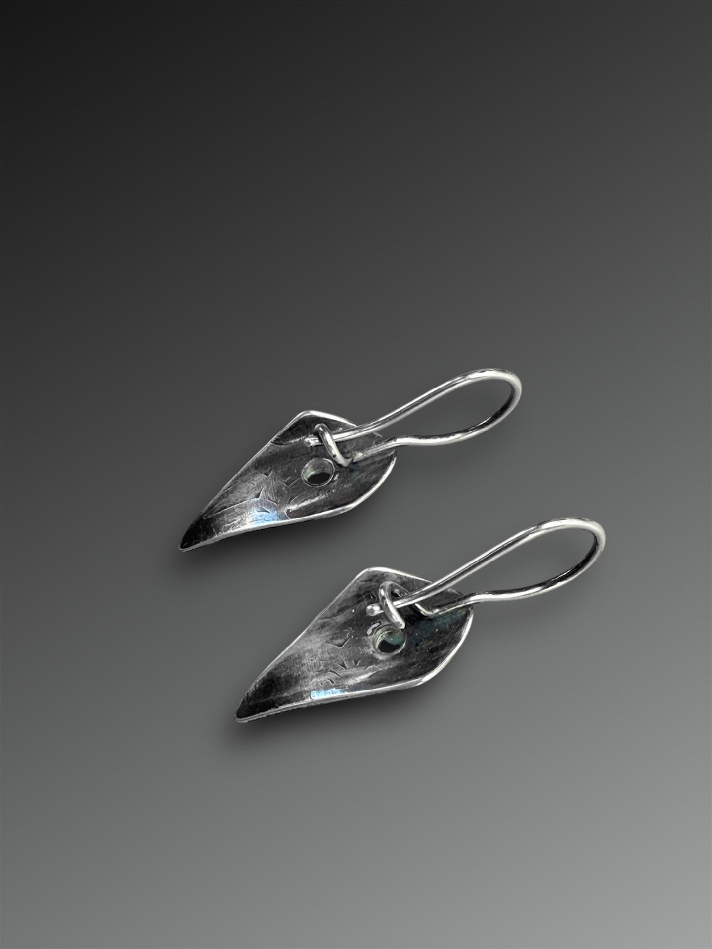 Leaf Earrings with London Blue Topaz – Eryn Rosenbaum Studio